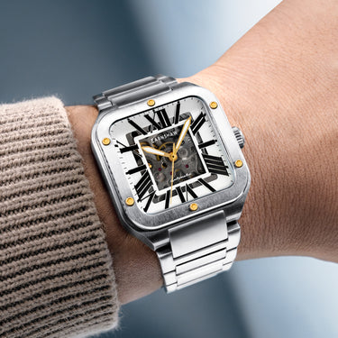 Silver Brown | Engineer Lennox Skeleton Automatic – Thomas Earnshaw